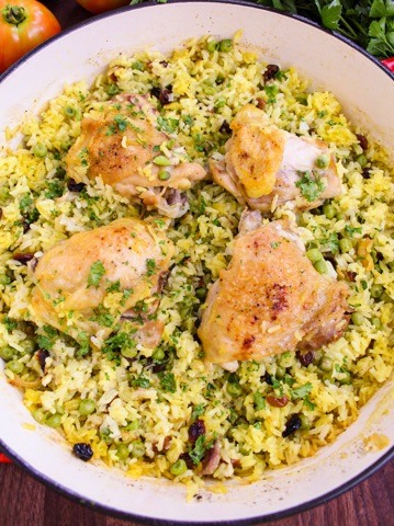 Chicken and Yellow Rice Skillet – Maral in the Kitchen